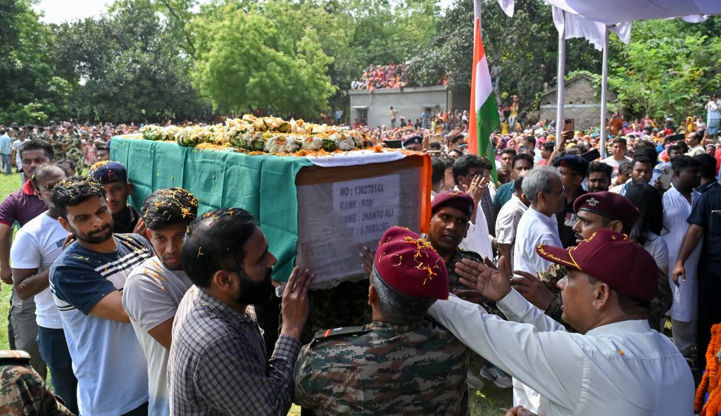Final Salute to Slain Para Commando Jhantu Ali Sheikh in Tehatta Of Nadia